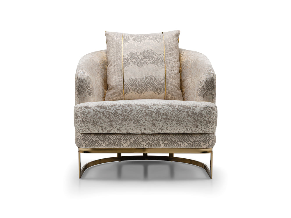 Monza 3-pieces (Sofa & Loveseat & Chair) Livingroom Set Cream